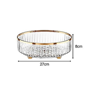 IEUDNS Lazy Susans Turntable 360 Rotation Spice Rack Holder Multifunctional Perfume Organizer Non Slip Drinks Rotating Tray for Countertop Fridge