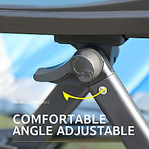 TIMBER RIDGE Zero Gravity polyester Chair Oversized Recliner 350lbs Capacity Patio Lounge Chair Padded Lawn Chair with Headrest XXL for Outdoor, Camping, Patio, Lawn, Blue