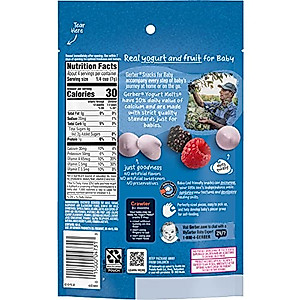 Gerber Yogurt Melts, Variety Pack, Mixed Berry + Peach + Banana Vanilla, 1oz (Pack of 7)