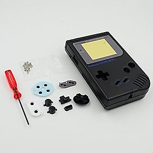 New Full Housing Shell Case Cover for Nintendo Gameboy Classic 1989 GB DMG Console Black