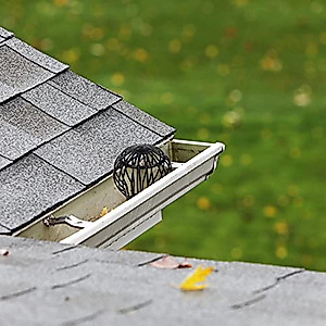 UKCOCO Bathtub Filter 4pcs Roof Filter Gutter Guard Leaf Strainer Black Downspout Drain Cover Anti Blocking Gutter Down Spout Rain Protector Rooftop Floor Drain Basket Bath Filter