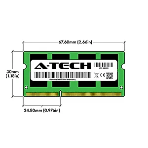 A-Tech 16GB (2x8GB) DDR3 1600MHz SODIMM PC3-12800 2Rx8 1.5V CL11 Non-ECC Unbuffered 204-Pin SO-DIMM Notebook Laptop RAM Memory Upgrade Kit
