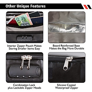 FLAYPAL Fireproof and Waterproof Document Bag with Lock and Interior Zipper Pouch. U.S Patented Fully Enclosed Bag Design. Fire Safe Storage for Important Documents, Files & Valuables, 16"x12.6"x6.5"