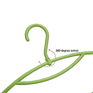 EYHLKM 10pcs Hangers Drying Racks 360 Swivel Hook Windproof Non-Slip Pink Clothing Hanger for Clothes Organizer ( Color : Off-White )
