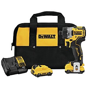 DEWALT XTREME 12V MAX* Cordless Screwdriver, 1/4-Inch, 2-Ah Batteries (DCF601F2)
