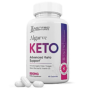 Justified Laboratories Algarve Keto ACV Pills 1275MG Formulated with Apple Cider Vinegar Keto Support Blend 60 Capsules