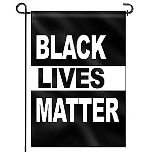 ANLEY Double Sided Premium Garden Flag, Black Lives Matter Decorative Garden Flags - Weather Resistant & Double Stitched - 18 x 12.5 Inch