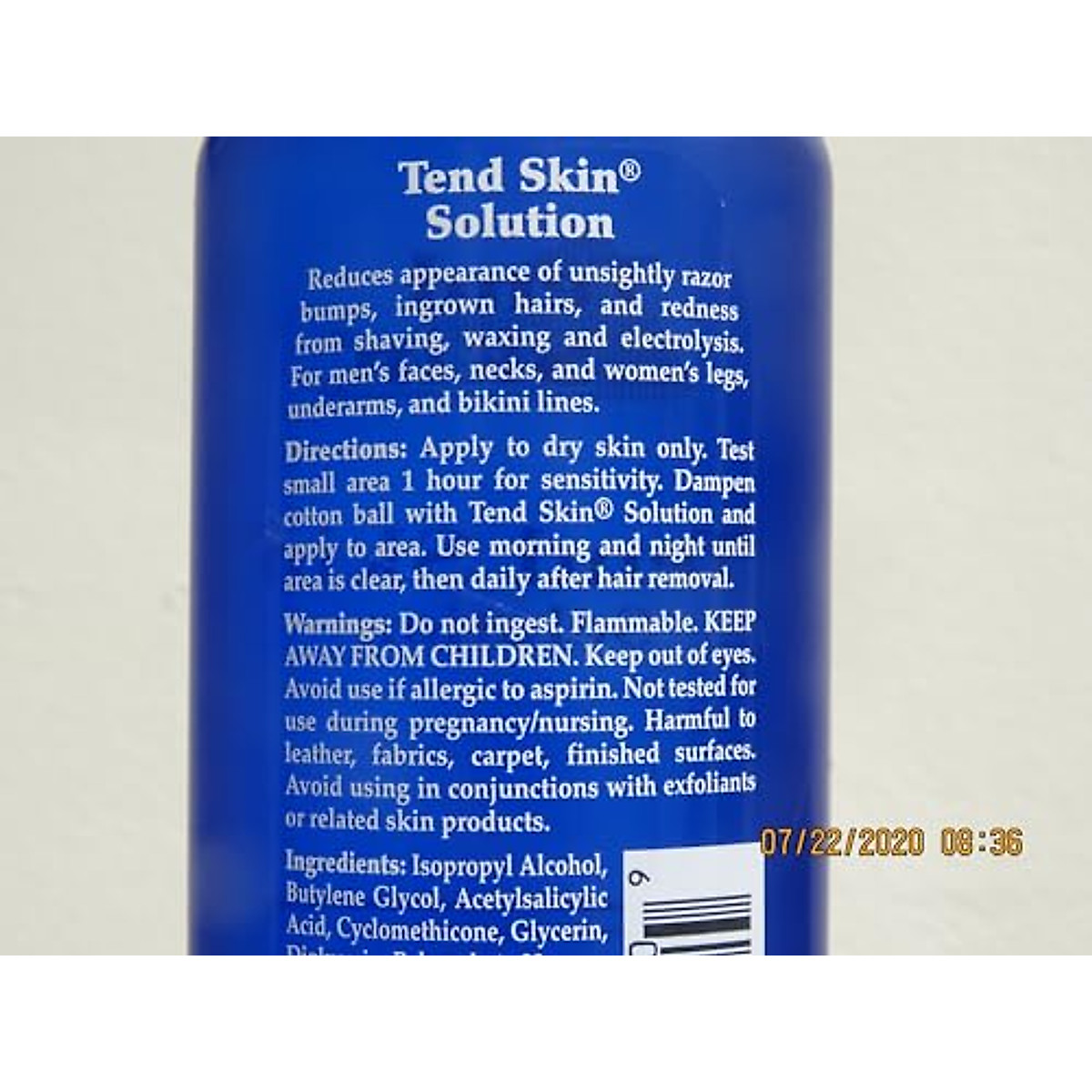 Tend Skin The Skin Care Solution For Unsightly Razor Bumps, Ingrown Hair And Razor Burns, 8 Fl Oz Bottle