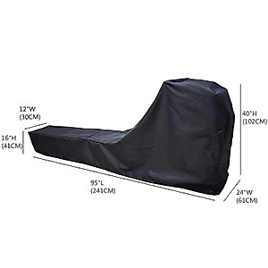 Mini Lustrous Rowing Machine Cover, Fitness Equipment Covers Protective Cover Dustproof Water-Resistant Stationary Fitness Fabric for Indoor Or Outdoor Use, Black