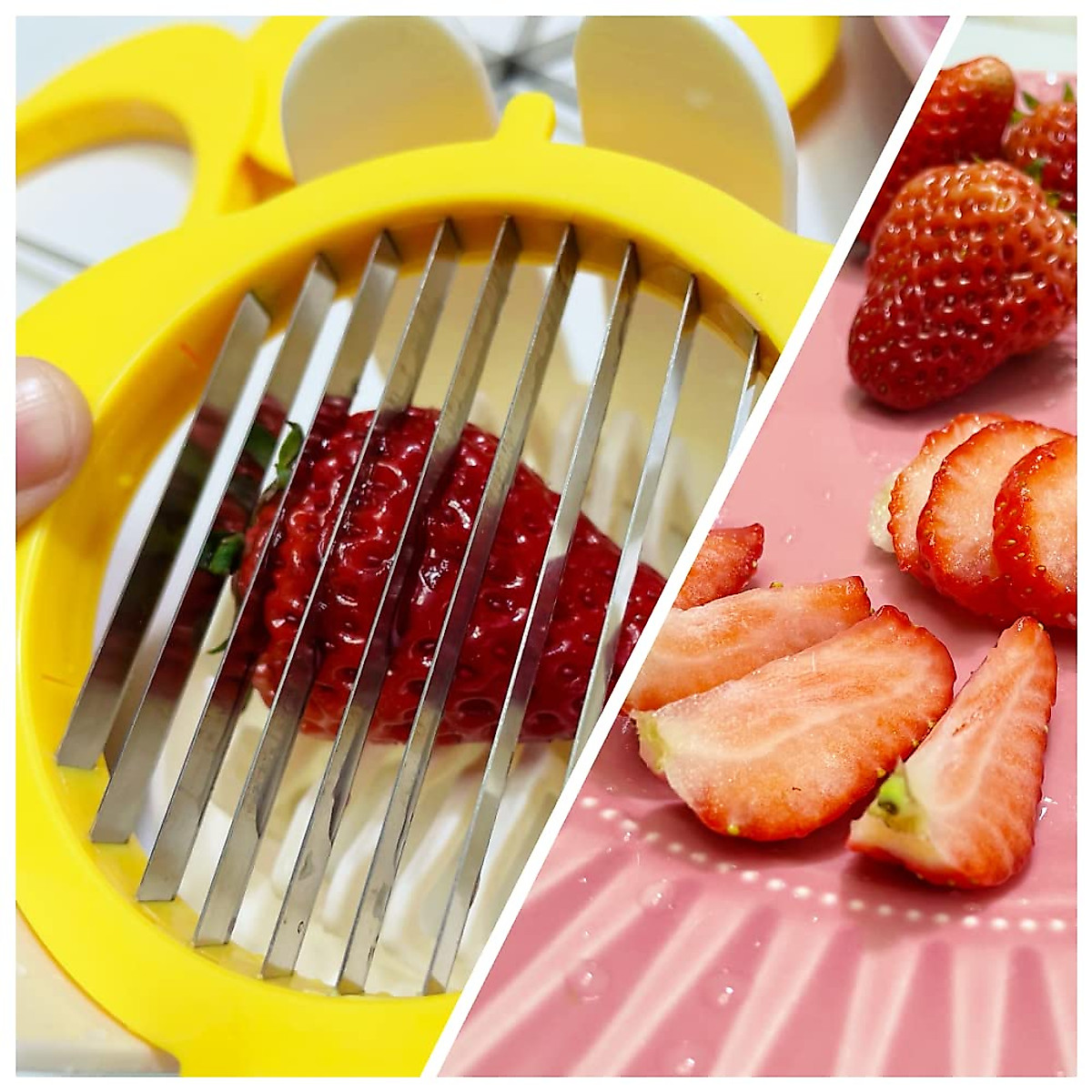 Jawbush Salad Utensils, Includes Professional Lettuce Knife to Prevent Browning and 3 in 1 Egg Slicer with Stainless Steel Blades