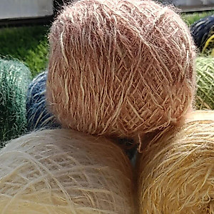 50G/Balls Mohair Cotton Blended Yarn Bright Silk Roving Thread Luxurious Colored DIY Woven Material Comfortable (Color : Color 3)