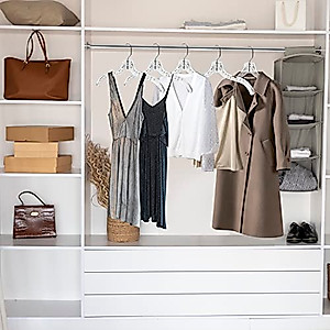 Quality Hangers Clear Hangers 24 Pack - Crystal Cut Hangers for Clothes - Durable Plastic Hanger Set - Invisible Dress Hangers for Suits - Heavy Duty Hangers - Nonslip Coat and Shirt Hangers, 17" inch