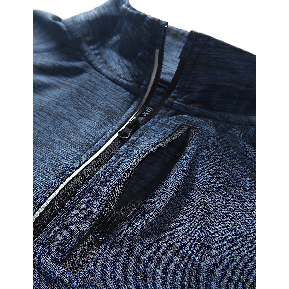 3 Pack: Men's Quarter 1/4 Zip Pullover Long Sleeve Workout Jackets, Athletic Dry Fit Running Shirts (Set 1, Small)