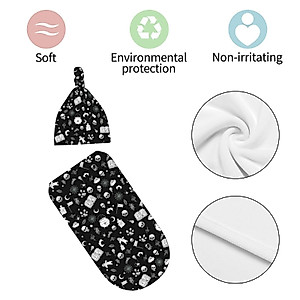 Jarverce Swaddling Blanket for Baby, Soft Sleeping Bag, Sack for Newborn Boys Girls, Unisex Baby Stuff, Goth