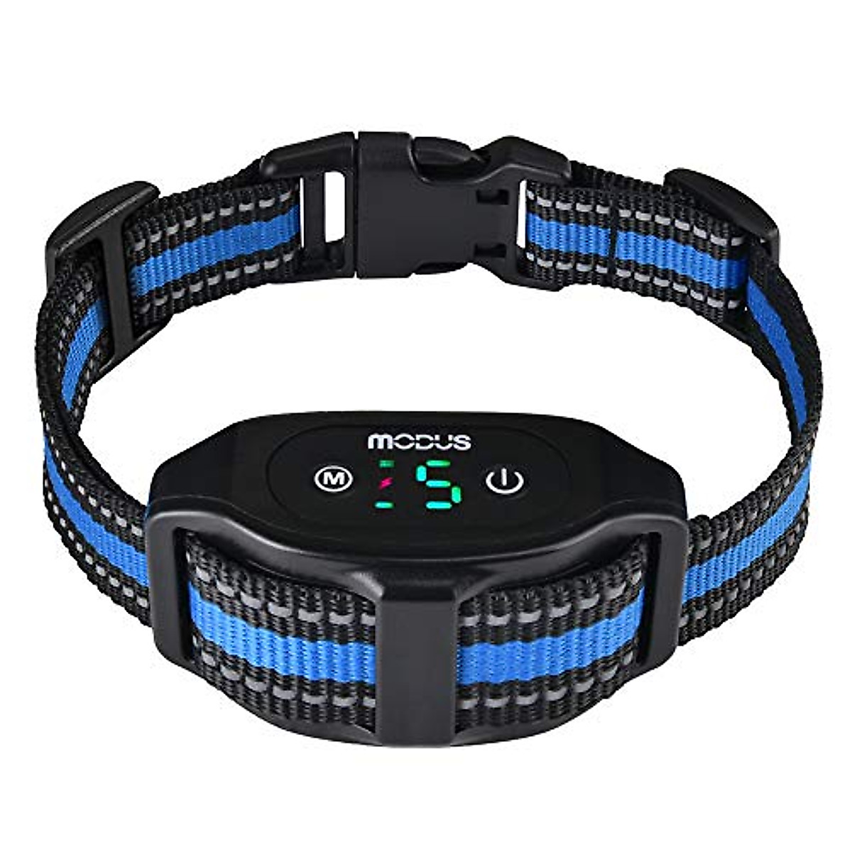 Bark Collar MODUS Dog Bark Collar Rechargeable Shock Anti Bark Collar with Beep Vibration Dog Shock Collar for Small Medium Large Dogs, Humane Dog Training Device with 5 Adjustable Sensitivity Levels