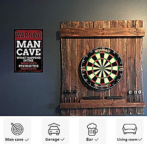 Putuo Decor Man Cave Decor, 12x8 Inches Aluminum Metal Wall Sign for Bars, Cafes Pubs, Office, Kitchen, Home Coffee Station, Gifts for Men, Dad, Son