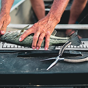 Goture Boat Foam Fishing Ruler and Cell Phone Holder Kit,2 in 1 Fishing Boat Dash Accessory Adhesive Backing Fishing Tool,44" Fishing Measurement Tool Boat Gadgets Segmented Fish Measuring Board