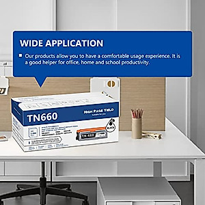 TN660 High Yield Black Toner Cartridge | Compatible TN630 TN660 Replacement for Brother TN660 Toner Cartridge MFC-L2680W MFC-L2685DW HL-L2300D HL-L2315DW DCP-L2520DW DCP-L2540DW Series | TN6602PK