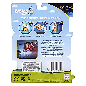 Bluey - Bingo 2 in 1 Bedtime Night Light and Handy Flashlight - LED Night Light with Auto-Off Timer