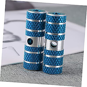 VANZACK 2pcs Pair Mountain Accessories Blue Seat Pegs Anti-Skid BMX Stunt Backseats Cylinder Bicycle Foot Rest One Cycling Adult Feet Hooks Aluminum Pedals Bike for Stands