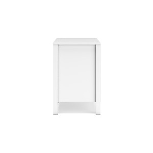 Signature Design by Ashley Hallityn Minimalist 2 Drawer Nightstand for Bedroom, 24.37" Tall, White