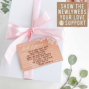 50 Wedding Advice Cards For Bride and Groom Rustic Bridal Shower Games For Guests, Wedding Card Boxes For Reception, Wedding Guest Book Alternative, Wedding Games For Guests, Advice For The Bride Card