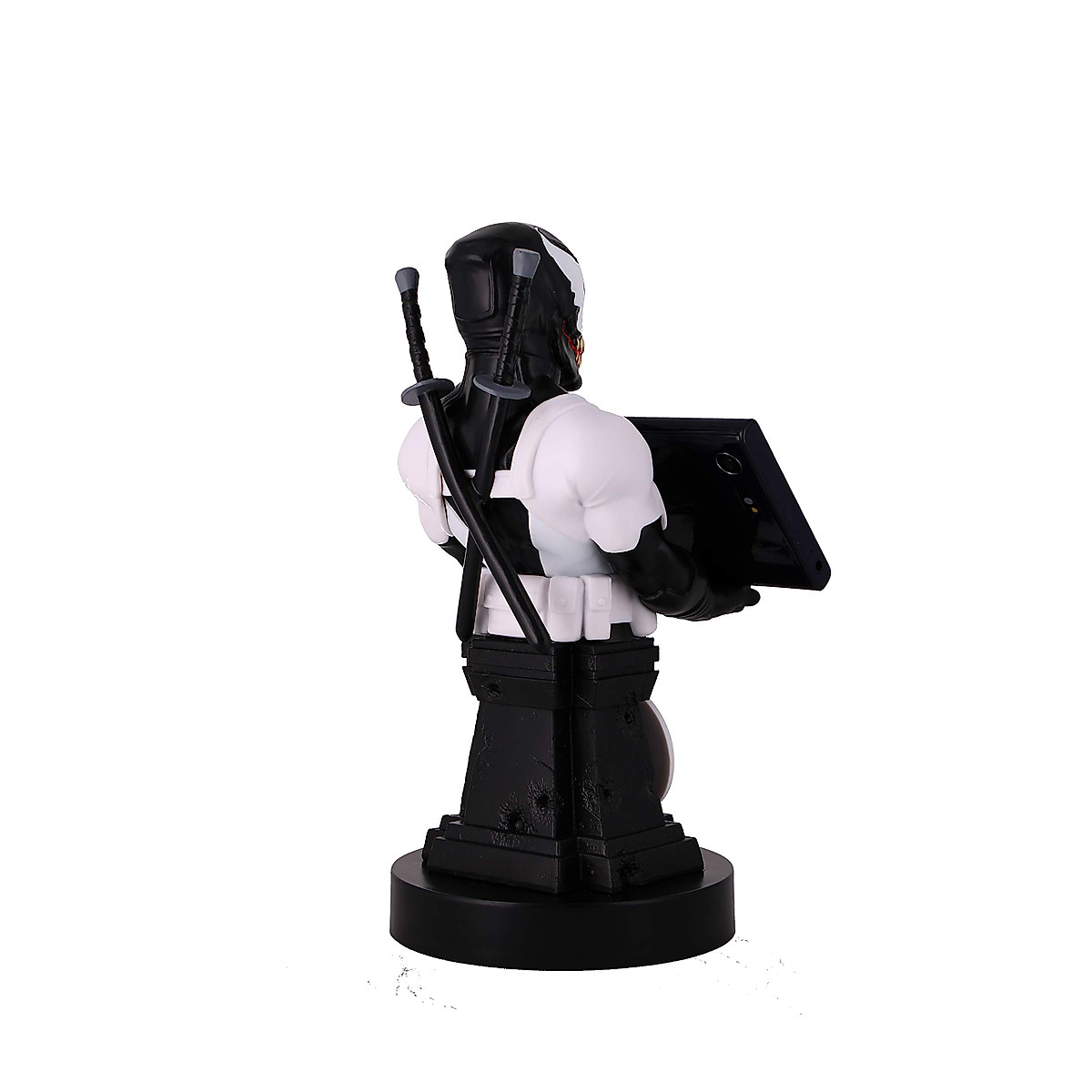 Exquisite Gaming: Deadpool Back in Black: Deadpool Venom - Original Mobile Phone & Gaming Controller Holder, Device Stand, Cable Guys, Licensed Figure