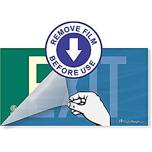 Photoluminescent Exit Sign Green - Aluminum Code Approved UL 924 / IBC / NFPA 101 | NightBright USA Part Number ULG-050