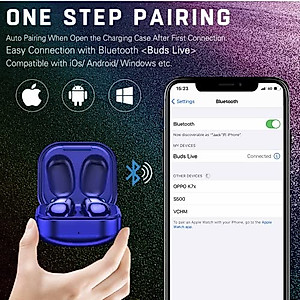 Urbanx Street Buds Live True Wireless Earbud Headphones for Microsoft Surface Duo - Wireless Earbuds w/Active Noise Cancelling - (US Version with Warranty) - Blue