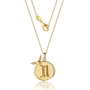 Harry Potter Wizarding World Golden Snitch Initial N Flash Plated Pendant Necklace, 18"