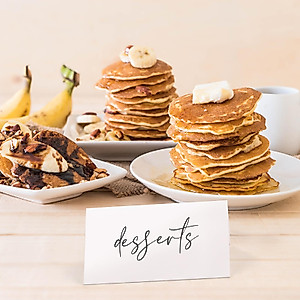 120 Pcs Blank Place Cards for Table Seting - Name Cards White, Table Place Cards for Dining, Party, Wedding, Tent Cards Fold 3.5×2 Inches