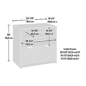 Sauder Harvey Park Lateral File, Grand Walnut Finish