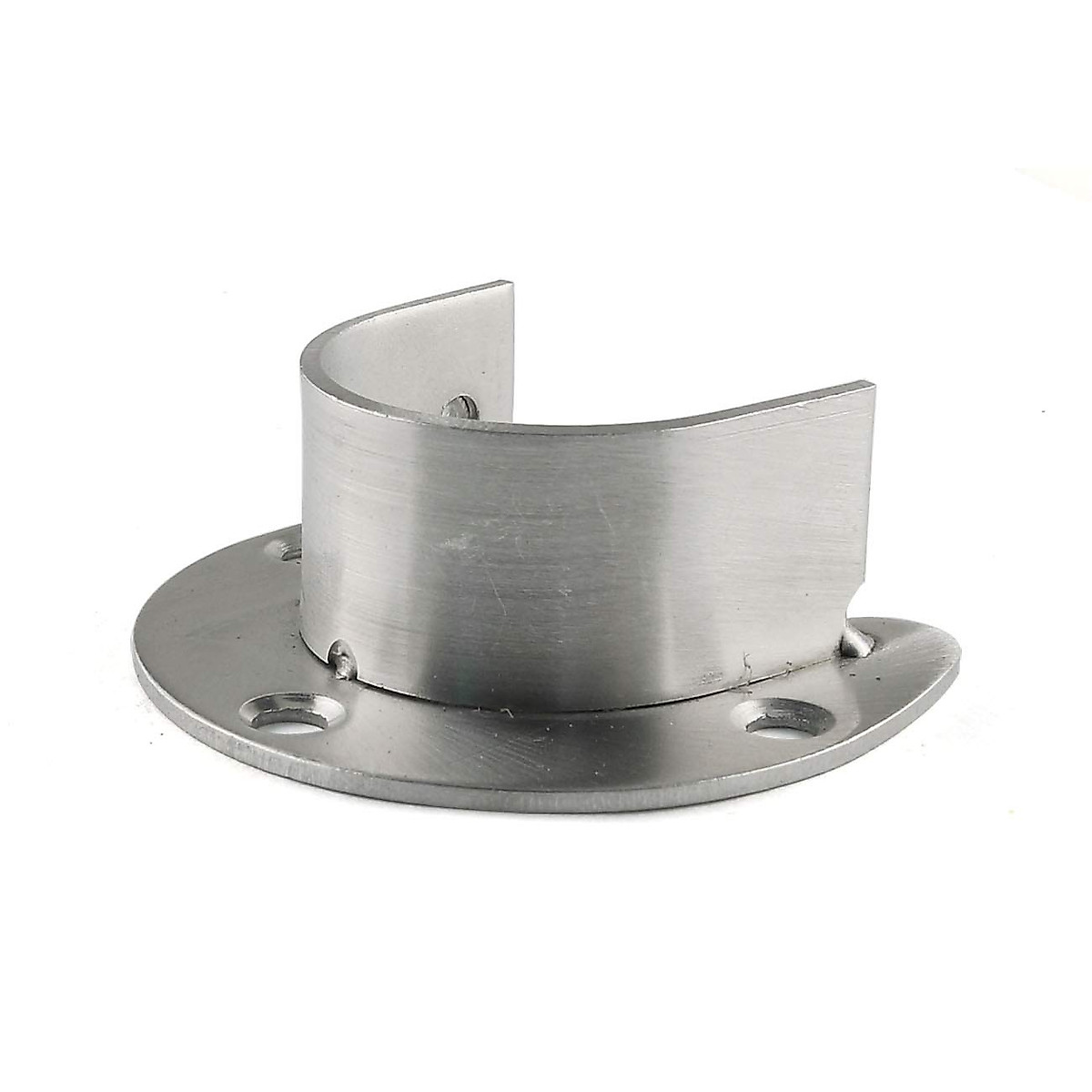 E-outstanding 2 Pcs U-Shaped Wardrobe Bracket Stainless Steel Closet Rod End Supports Closet Pole Sockets Flange Rod Holder with 6 Screws, 33mm