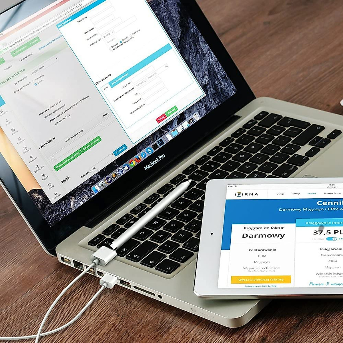 [Apple MFi Certified] PAINICA Apple Pencil Charging Adapter Cable Compatible for Apple Pencil 1st Generation, Apple Pencil Male to Female Flexible Connector(3.3FT, White)