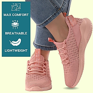 Omega Walk Women's Running Shoes | Stylish & Comfortable Walking Shoes for Women | Lightweight | Breathable | Slip-on Mesh Sneakers | Tennis Shoes | Perfect for Walking Travelling & Standing all-day