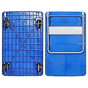 Generic Hand Trucks Platform Truck Plastic Chassis with High Loading Capacity Foldable Handle for Easy Carry and Storage Hand Trolley Push Cart (Size : Medium)