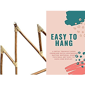 Lucky Love Mountain Decor & Woodland Decor for the Baby Boy or Baby Girl Boho Nursery and Kids Playroom Wall Decor| Lightweight, Easy To Hang and Made of Rattan