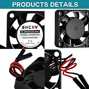 6PCS Raspberry Pi Fan DC Brushless Cooling Fan 3.3V 5V Heatsink Cooler Separating Terminal for Raspberry Pi 4B / 3B+ / 3B/ Zero/Zero W or Other Robot Project