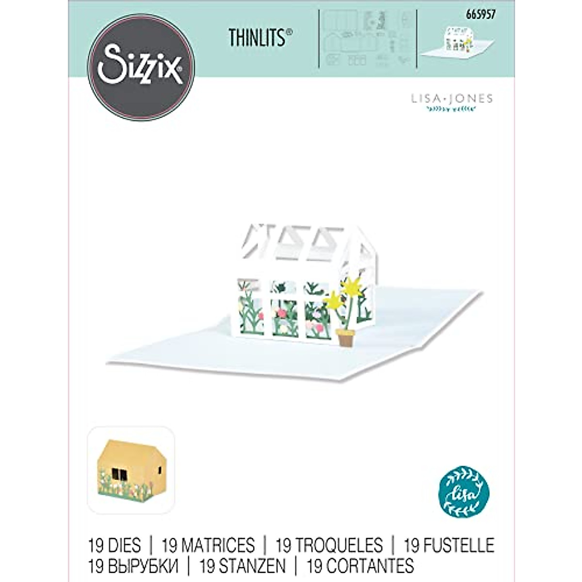 Sizzix Sizzx Thinlits Die Set 19PK Pop-Up Garden by Lisa Jones | 665957 | Chapter 3 2022, Multicolor