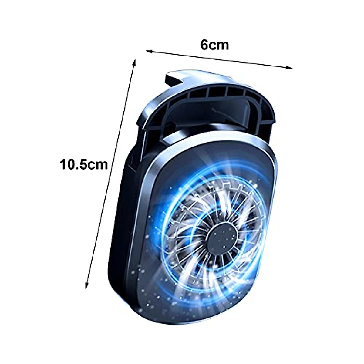 OCUhome Phone Cooler, Semi-Conductor Phone Radiator, SRQ Phone Cooler Lightweight Fast Cooling Super Silent Mini Practical Cellphone Cooling Back Clip for Gaming Phone White Charge