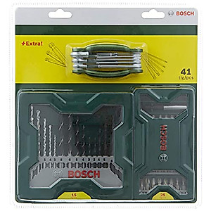 Bosch Home and Garden 2607017333 15 Mixed Drill 25-Piece Screwdriver bit Set + Folding hex Tool