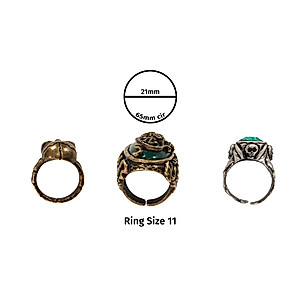 elope Disney Pirates of the Caribbean Jack Sparrow Costume Ring Set for Adults and Teens