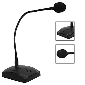 Dilwe Desktop Microphone with Mute , Gooseneck Conference Microphone with 5m XLR Cable, Noise Canceling Gooseneck Stereo Microphone for Meetings, Voice, Games