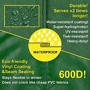 Triceratops Air Conditioner Cover for Outside Units, Outdoor 600D Oxford Square Air Condition Cover Fits up to 34 x 34 x 30 inches, Anti-Fade and Weather Resistant AC Cover