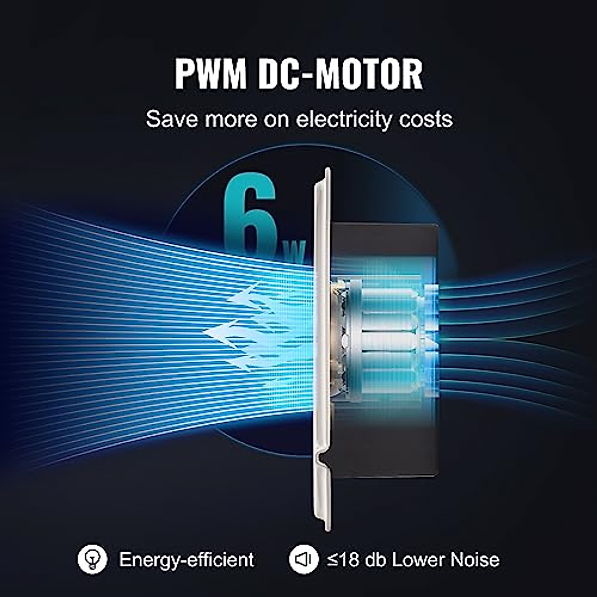 VEVOR Register Booster Fan, Quiet Vent Booster Fan Fits 4” x 12” Register Holes, with Remote Control and Thermostat Control, Adjustable Speed for Heating Cooling Smart Vent, White