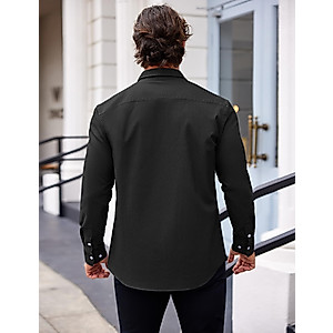 COOFANDY Men's Denim Button Up Shirt Business Casual Shirts Western Shirts for Men Cowboy