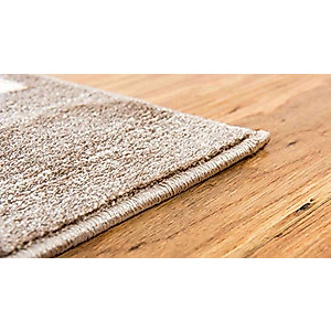 Unique Loom Uptown Collection by Jill Zarin Collection Greek Key Textured Modern Light Brown Area Rug (9' 0 x 12' 0)