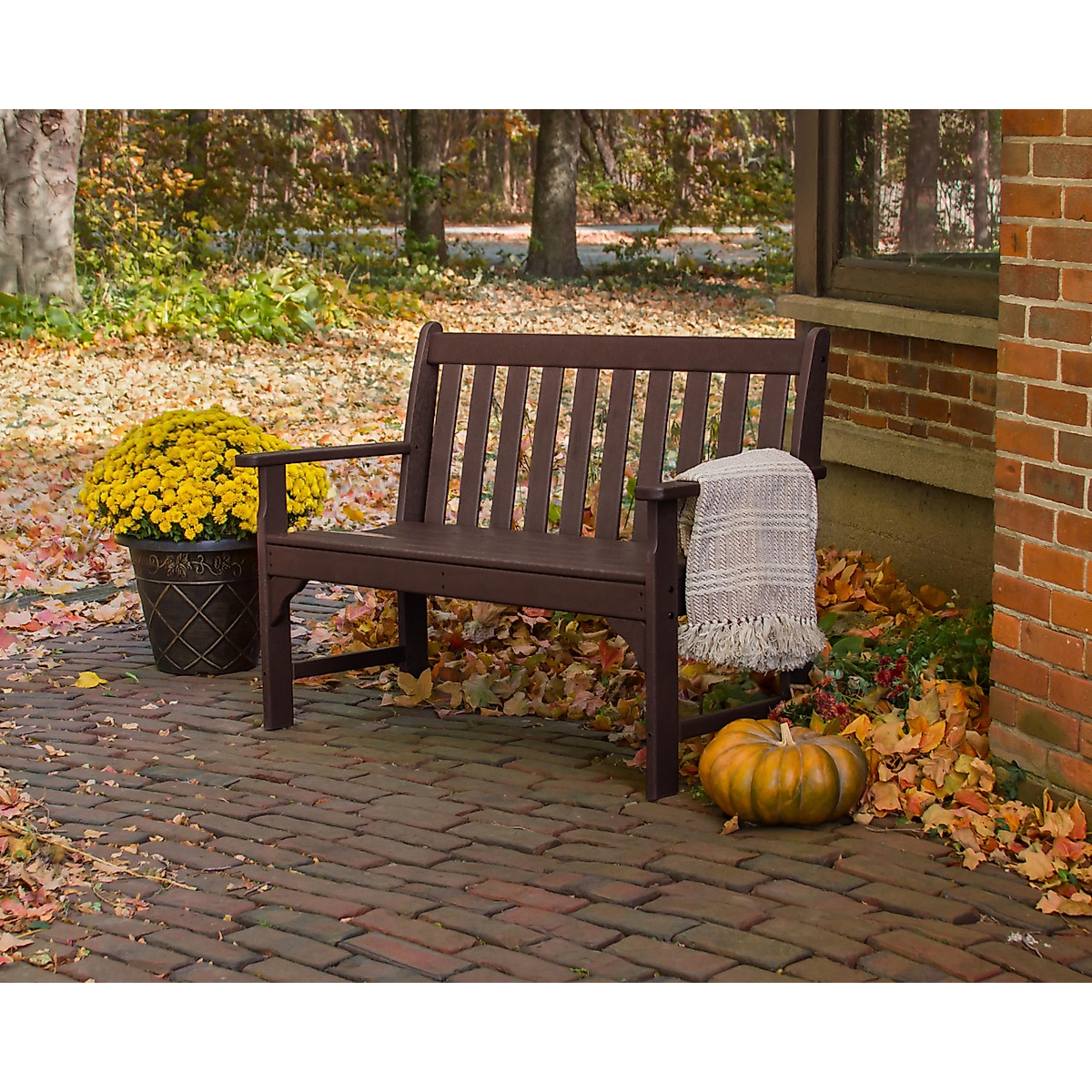 POLYWOOD® Vineyard 48" Bench (Mahogany)