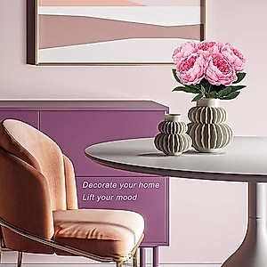 Softflame Artificial/Fake/Faux Flowers - Peony Hot Pink 6PCS for Wedding, Home, Party, Restaurant (850923)