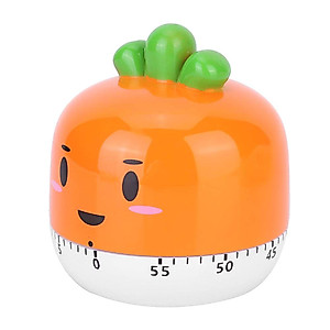 Fdit Cute Cartoon Machinery Timers Mechanical Kitchen Cooking Timer Clock Alarm Reminder Timepiece Kitchen Utensil(Orange)